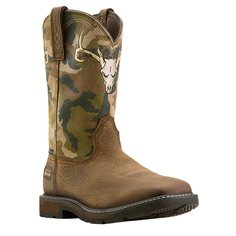 ARIAT MEN’S GROUNDBREAKER GRAPHIC WATERPROOF CAMO WORK BOOT - 10074211